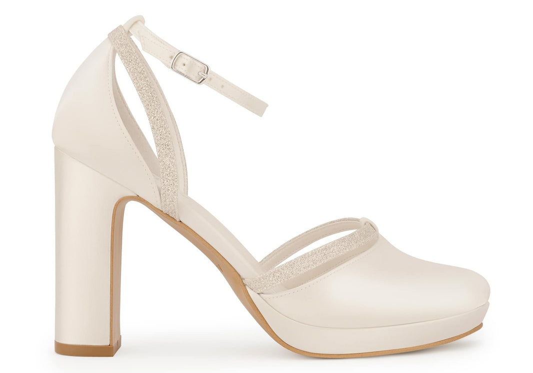 Zapatos para Novias con Tacón Ancho | Odilia Bridal – ODILIA BRIDAL